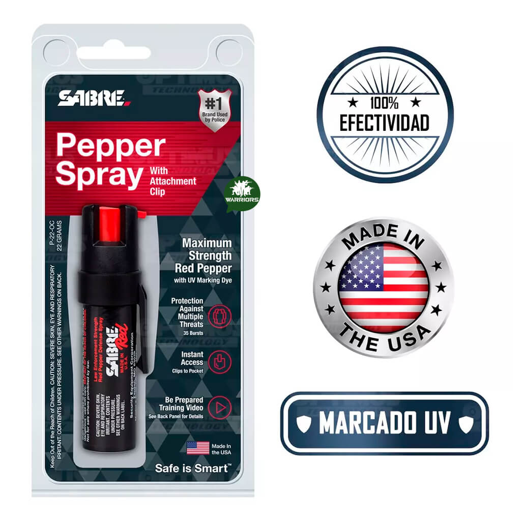 Gas Pimienta Sabre 22g – Warriors Colombia