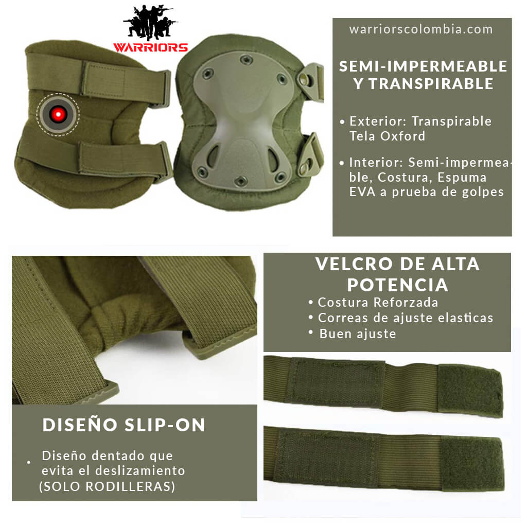 Kit Rodilleras Coderas Tacticas 2.0 – Warriors Colombia